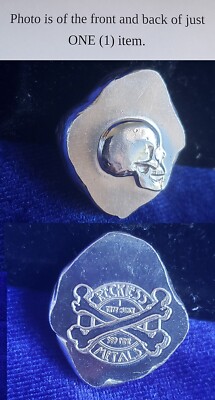 Reckless Metals Skull 1 Troy Oz .999 Fine Silver Round 24918 | eBay