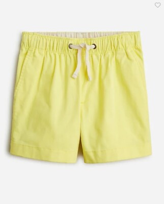 New Crewcuts Boy Midweight Chino Dock Short 14 Yellow Drawstring Cotton ...