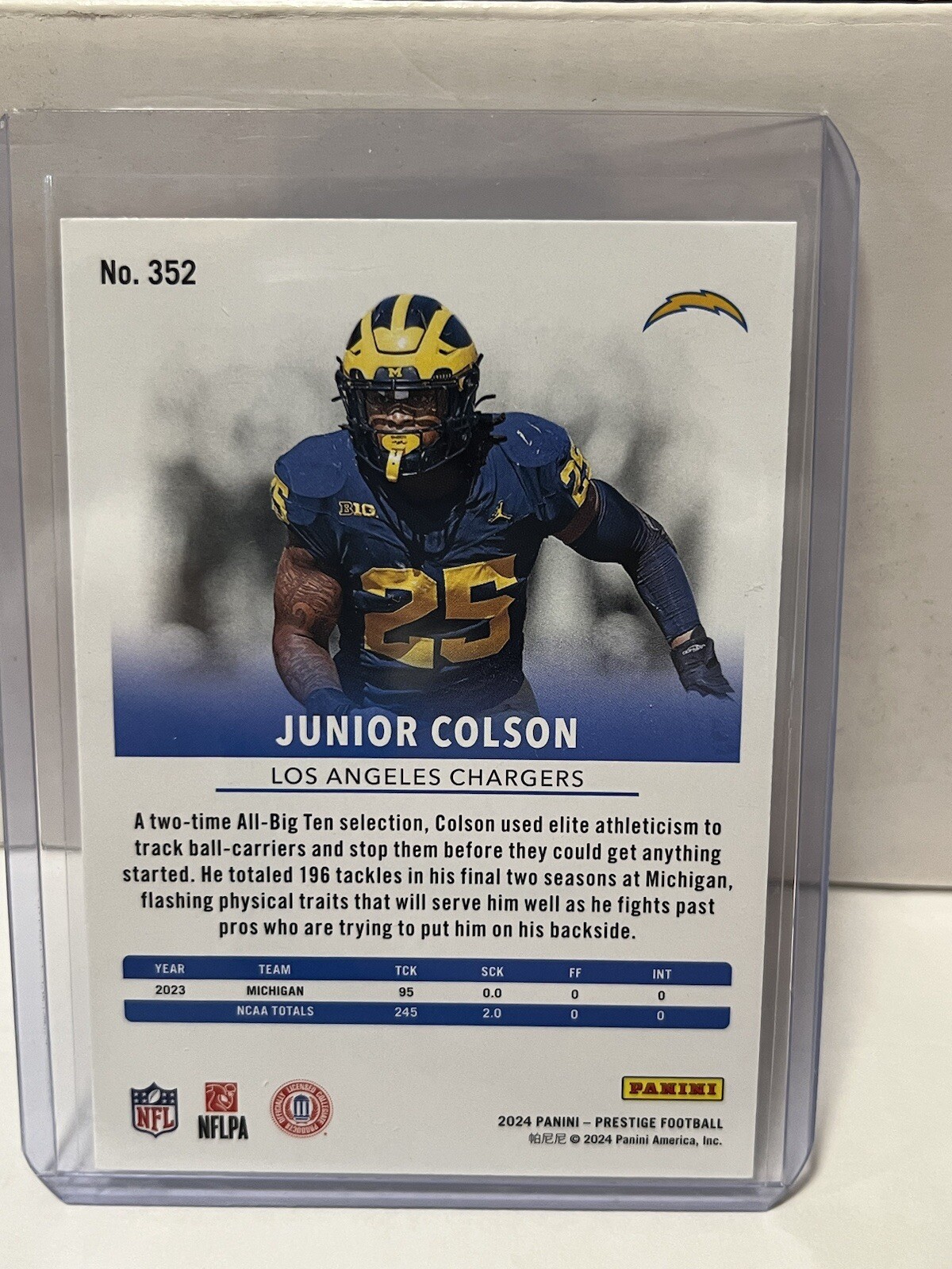 2024 Prestige Football Junior Colson RC Card #352 | eBay