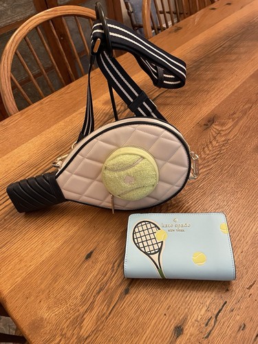 Kate Spade Tennis Racket handbag with comfortable crossover adj. strap ...