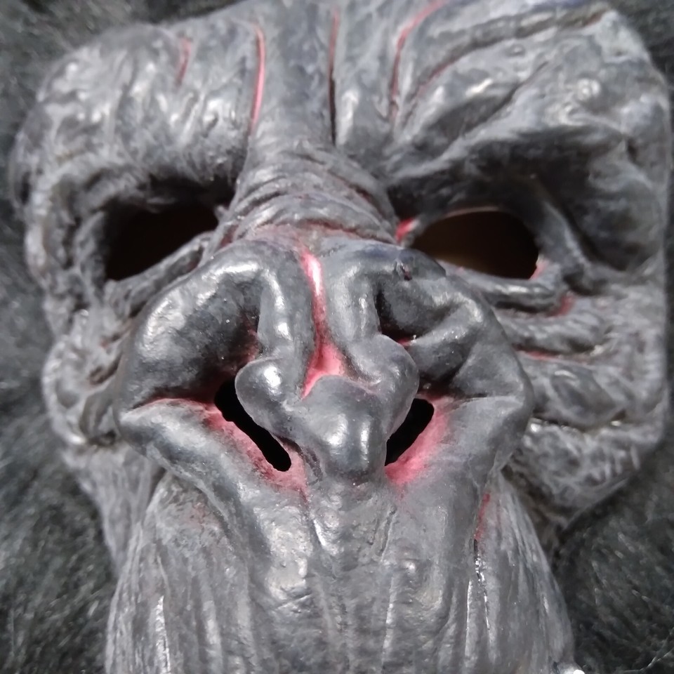 Hairy Gorilla Mask costume monkey head cosplay circus ape plush party ...