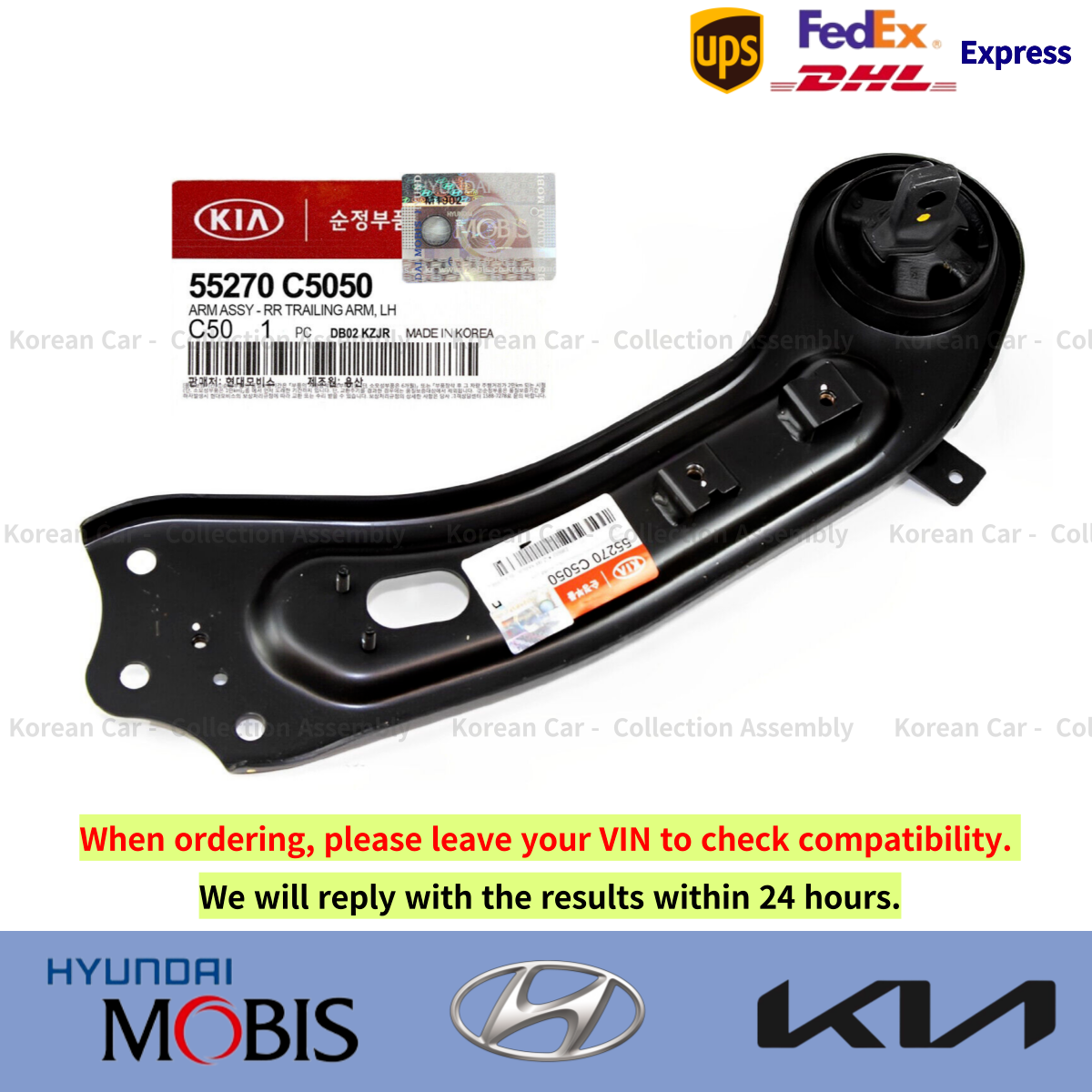 55270C5050 Genuine Rear Left Trailing Arm for Kia Sorento 2016-2020 | eBay