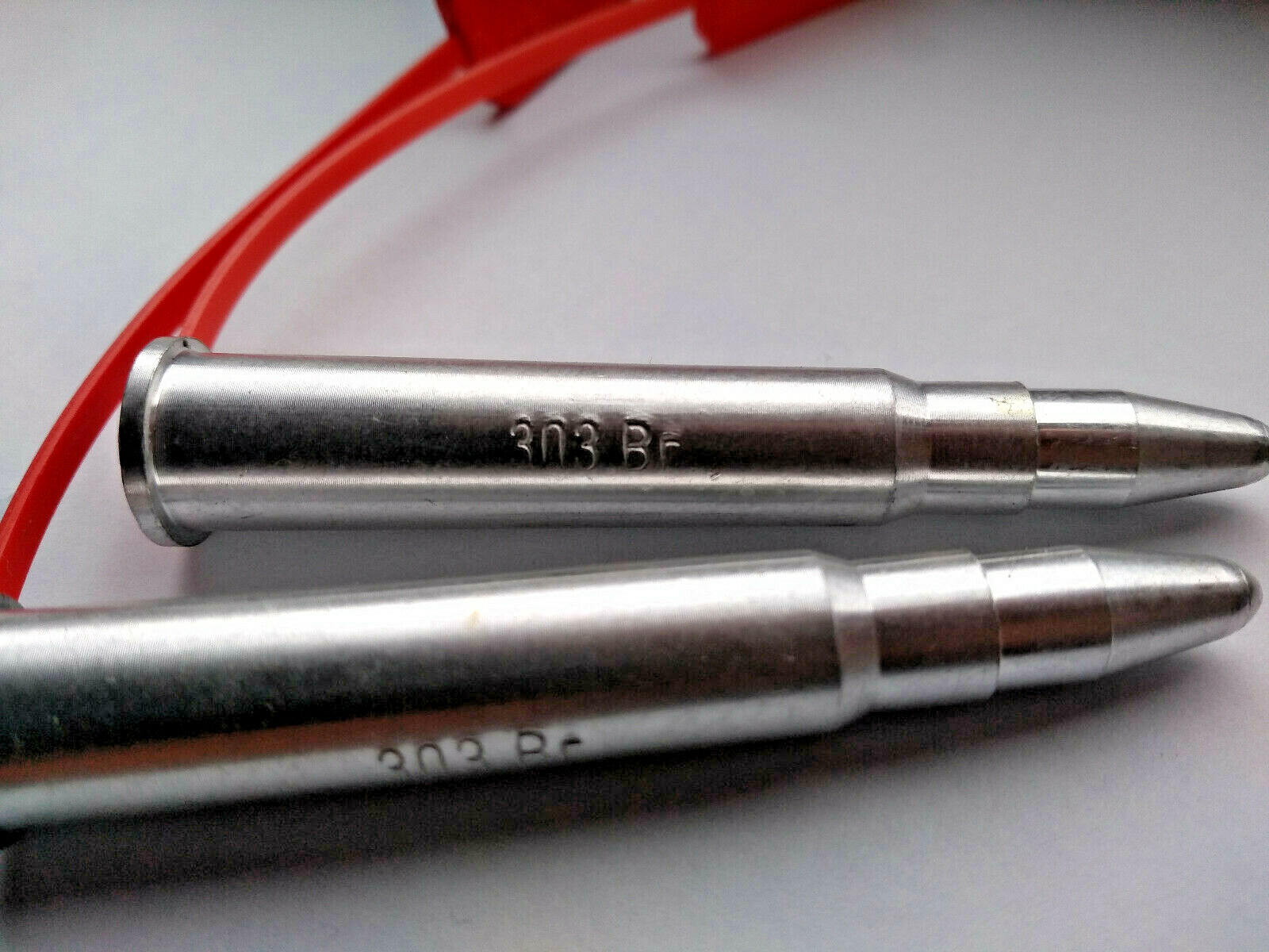 .303 RIFLE SAFETY FLAGS -PACK OF 2 - Red Flag on Silver Adonised ...