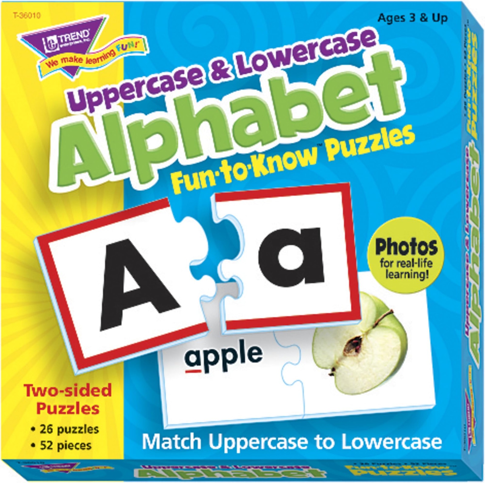 Fun-to-Know Puzzles: Uppercase & Lowercase Alphabet, Multicolor, set of ...