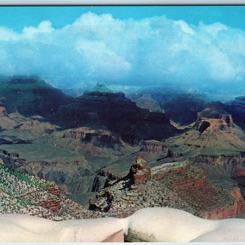 1955 Grand Canyon, Ariz Bright Angel Lodge Winter Fred Harvey ...