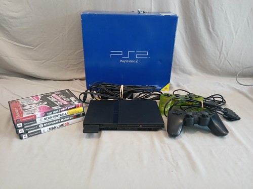 Playstation 2 Slim Console Bundle with controllers, cables, and games ...