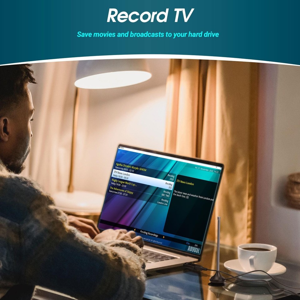 Digital USB Freeview PC DVB-T Tuner Stick with Portable Aerial - August ...