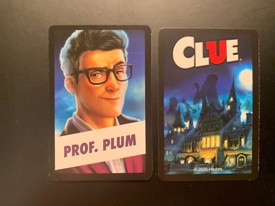 Clue 2020 PROF PLUM Suspect Card REPLACEMENT PIECE | eBay