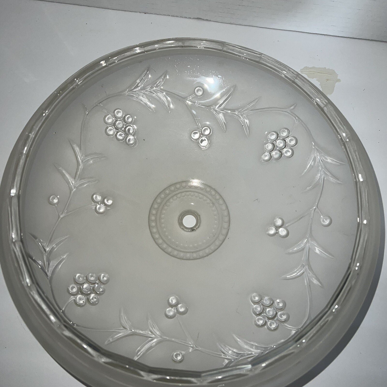 Frosted Glass Ceiling Light Fixture Shade Cover One Hole14 1/2" Round ...