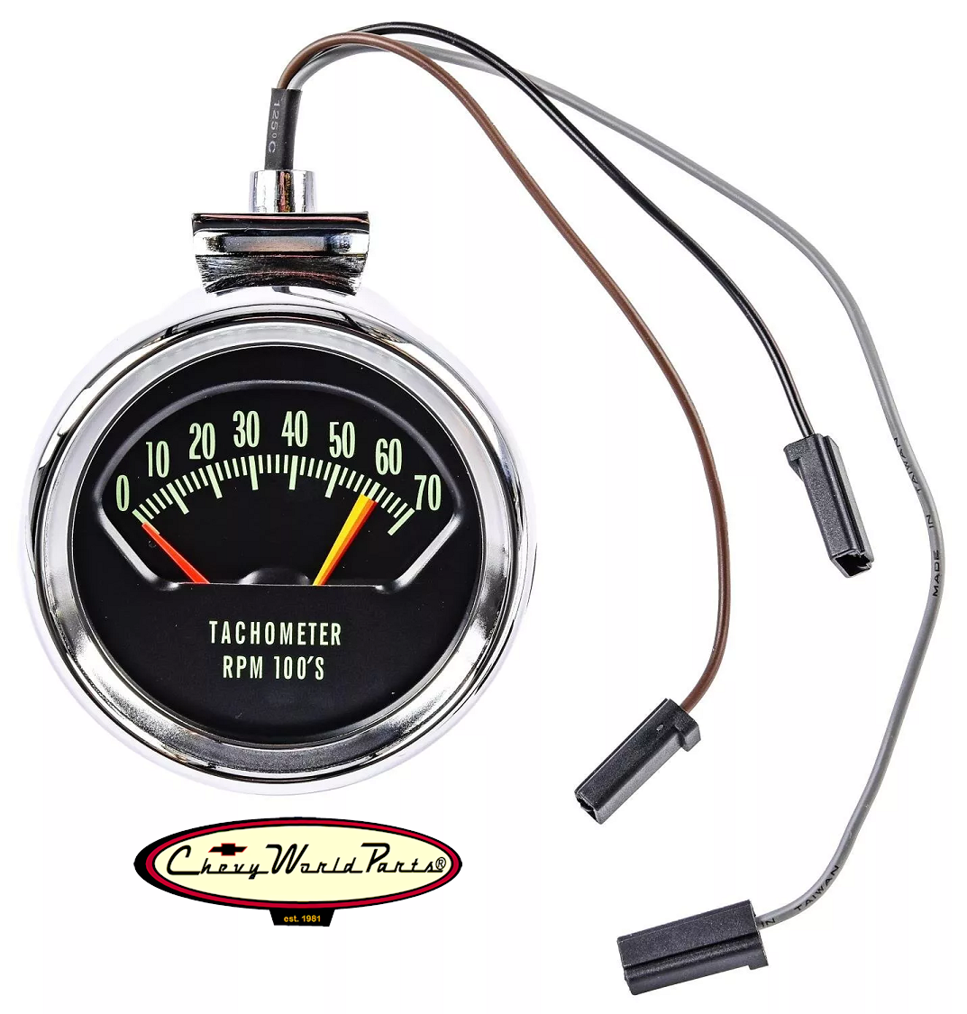 66 1966 CHEVELLE EL CAMINO FACTORY STYLE TACH TACHOMETER 6200 REDLINE ...