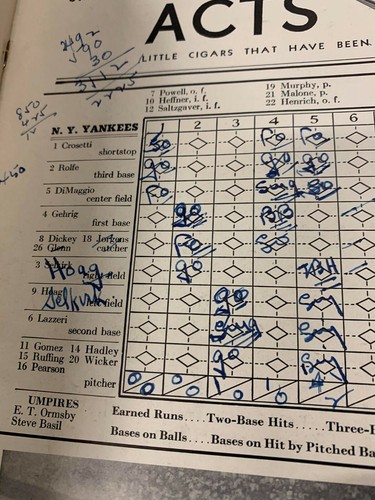 RARE Vintage Original 1937 World Series Program New York Yankees NY ...