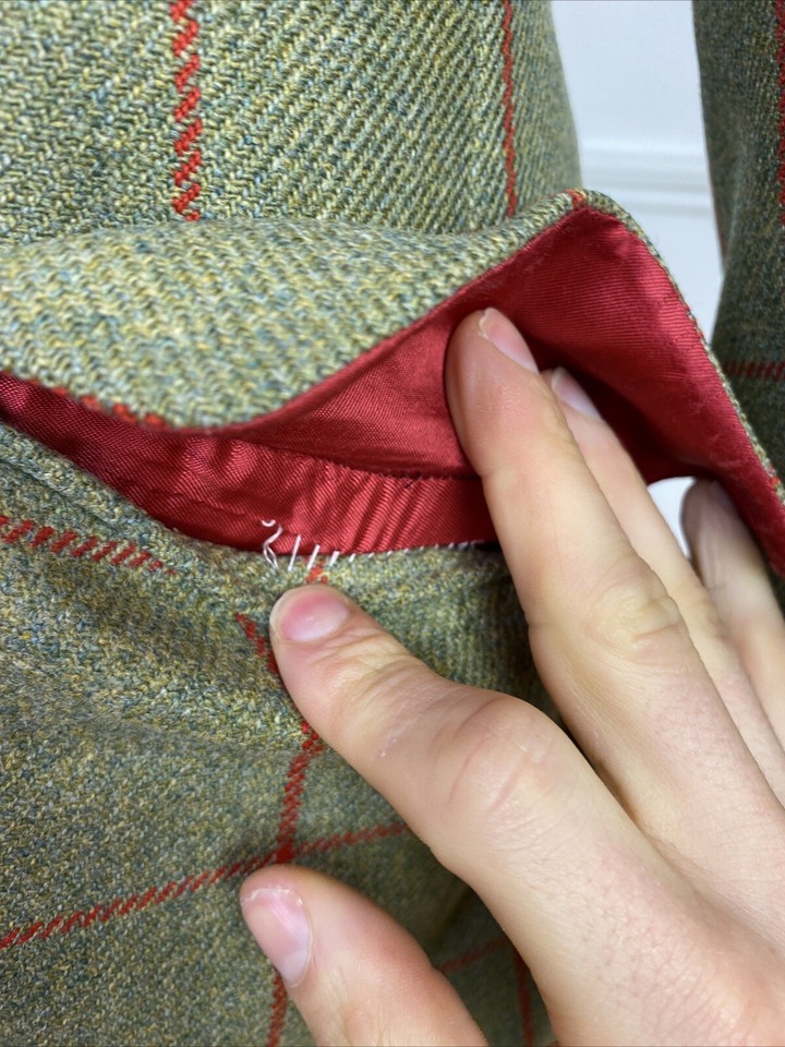 HACKETT Horse + Hound Ltd Edition RARE Windowpane Tweed Shooting Jacket ...