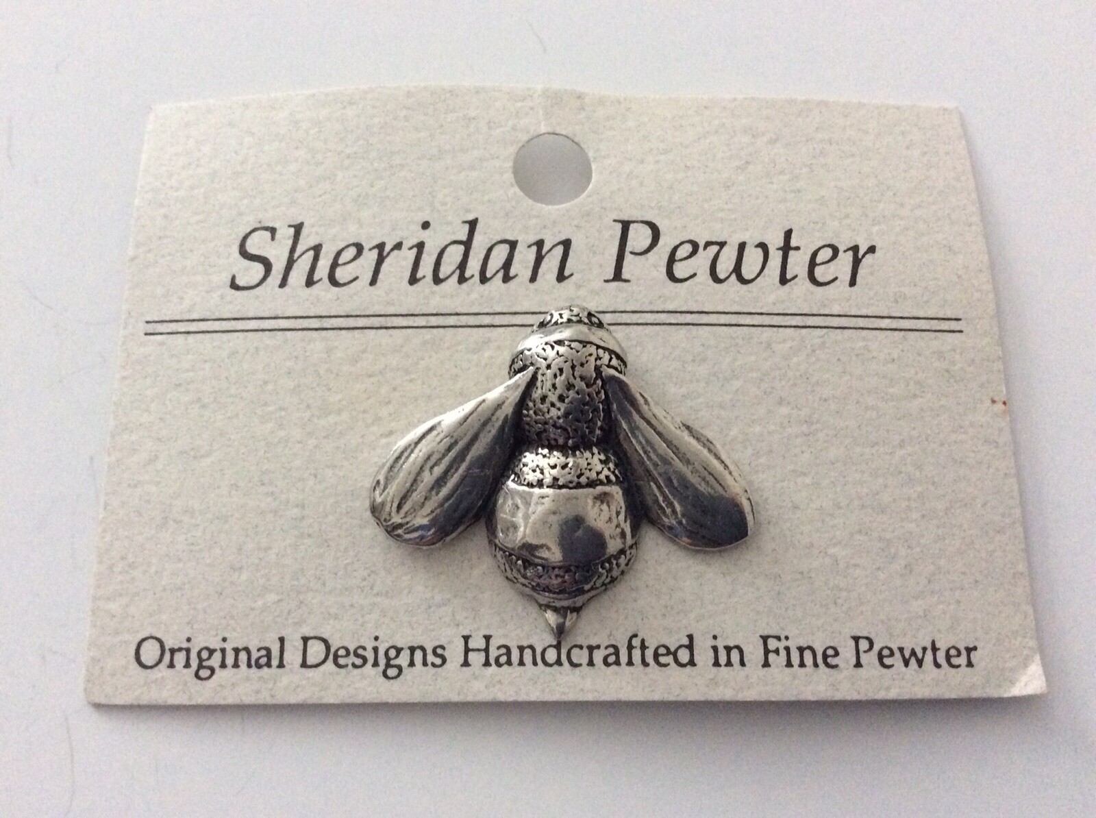 Sheridan Pewter Bumble Bee Honey Bee Pin Brooch Handcrafted In The USA ...