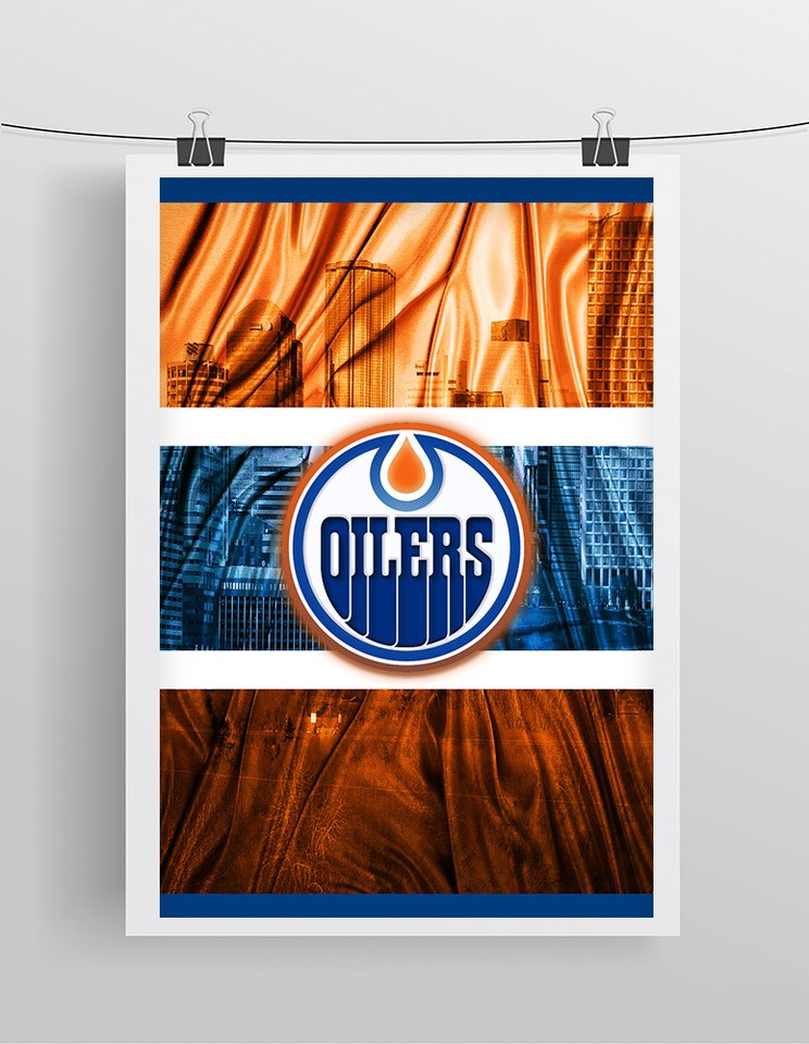 EDMONTON OILERS Poster 12x18in Oilers NHL Christmas Gift Free Shipping ...