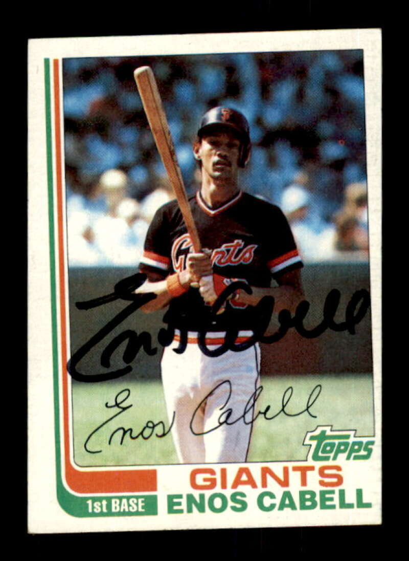 1982 Topps #627 Enos Cabell AUTOGRAPHED!!! Giants 235897 | eBay