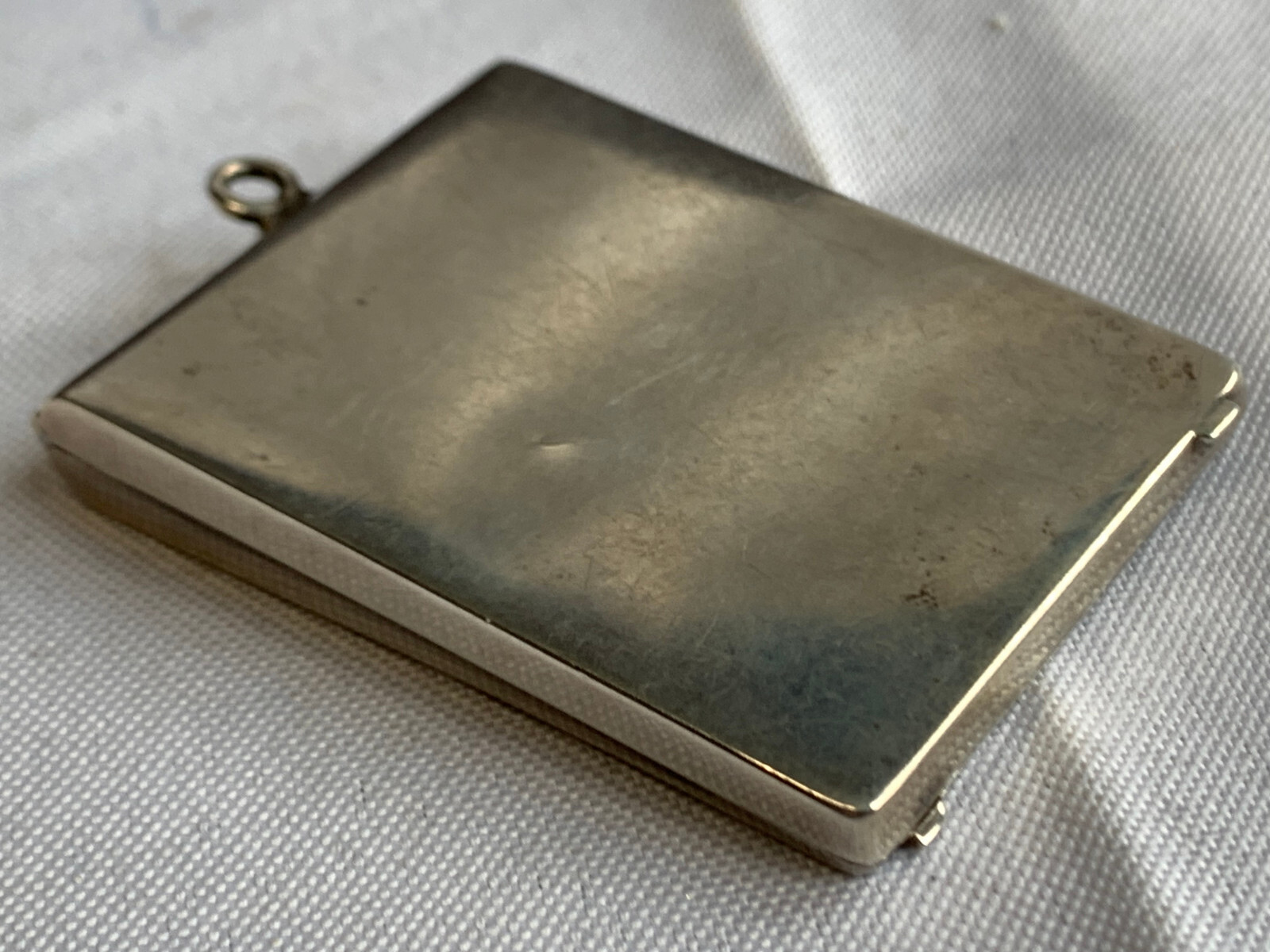 Antique Sterling Silver Match Case 27.77g Hinged Pendant Fob Mono "CCF ...