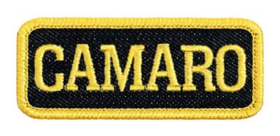 Camaro Embroidered Patch Black/Yellow Iron-On Sew-On Jacket Backpack ...