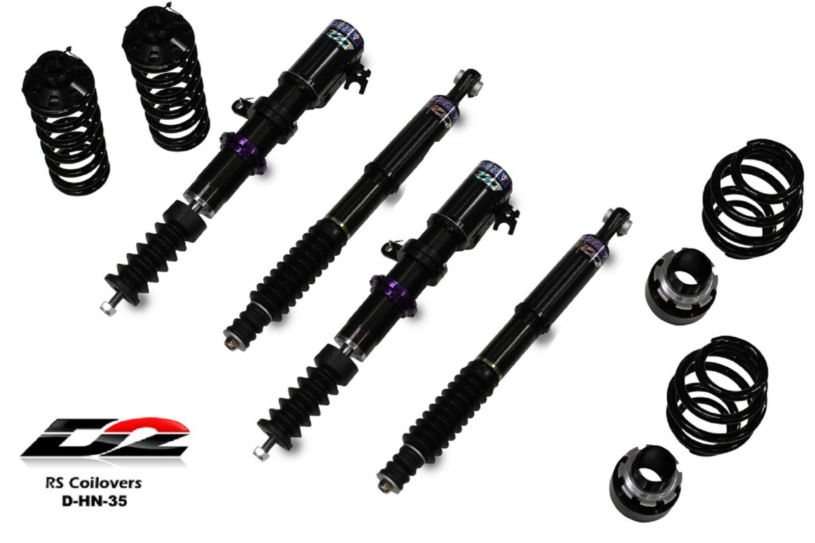 D2 Racing RS Coilovers 36-Step Adjustable Shocks for 10-14 Insight D-HN ...