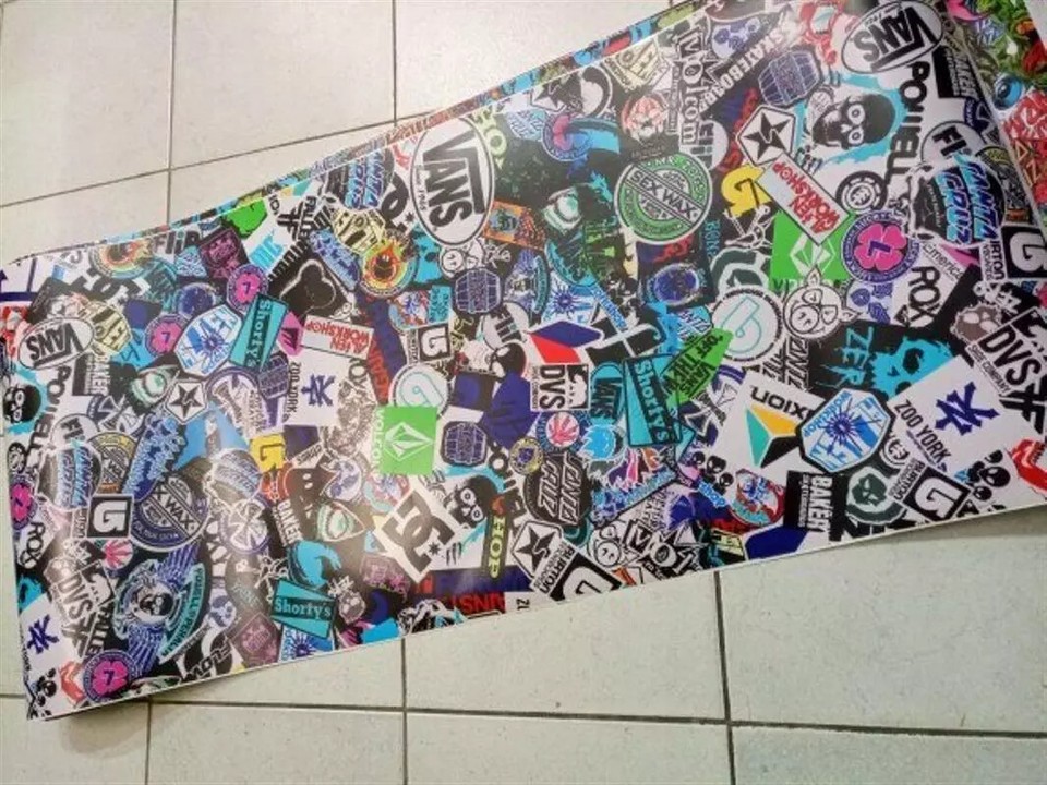 Sticker Bomb Vinyl Wrap Adhesive Skull Cartoon JDM Print Bike Car ...
