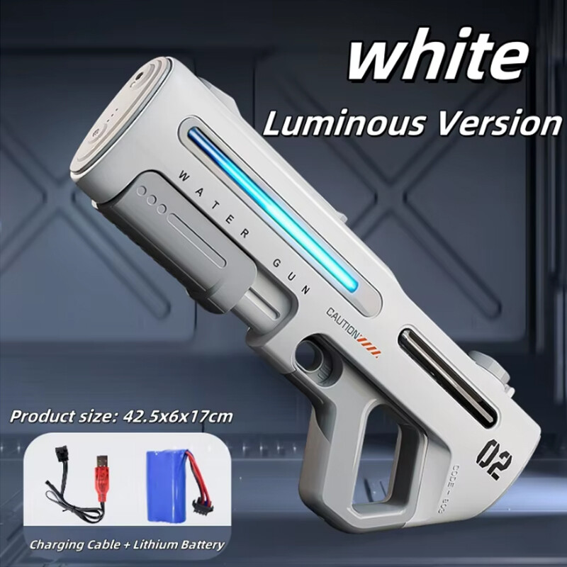 Automatic Power Electric Water Blaster Long Range w/ Light Outdoor Pool ...