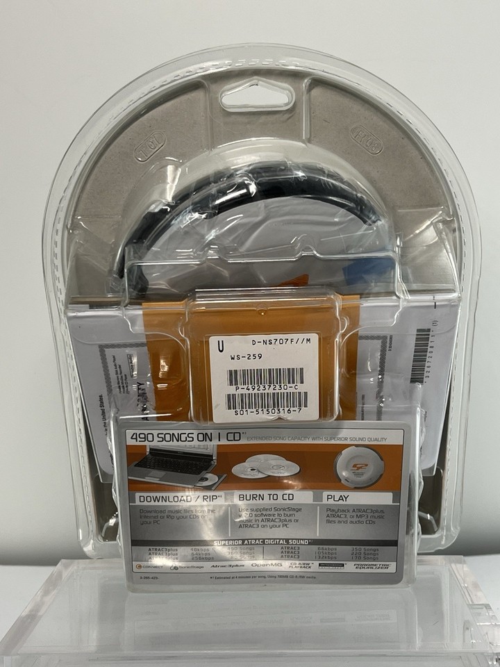 Sony Walkman S2 D-NS707F Atrac3 Plus CD-R/RW MP3 AM/FM NEW SEALED Rare ...