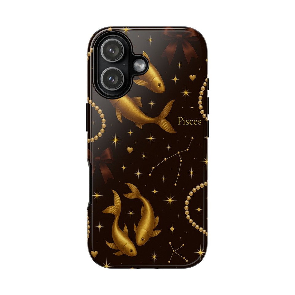 Pisces Gold Fish Phone Case | Zodiac Constellation iPhone Cover | eBay