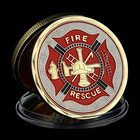 Firefighter Thin Red Line Fire Rescue Challenge Coin Fireman ...