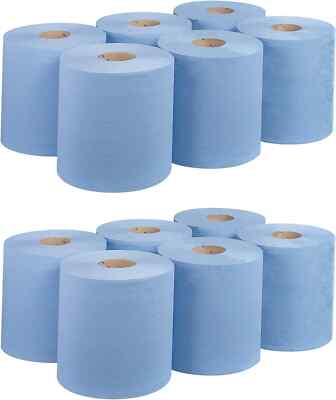 Blue rolls 12 Pack Blue Rolls Centrefeed Blue Roll 2 Ply Embossed Blue ...