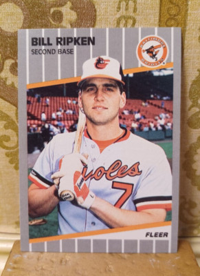 1989 Fleer BILL RIPKEN FF Error F Face Card F**F Fleer #616 Orioles NM+ ...