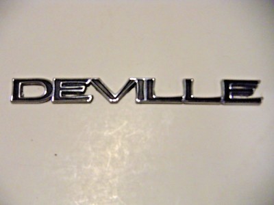 Cadillac Deville Plastic Chrome/Black DEVILLE Emblem | eBay