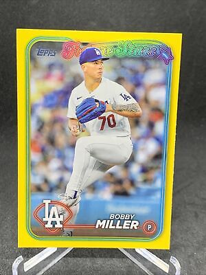 2024 Topps Series 1 BOBBY MILLER Yellow Border #115 Dodgers FUTURE ...