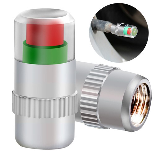 1/4 x Car Valve Tyre Caps Dust Monitor Wheel Pressure Tire Air Sensor ...