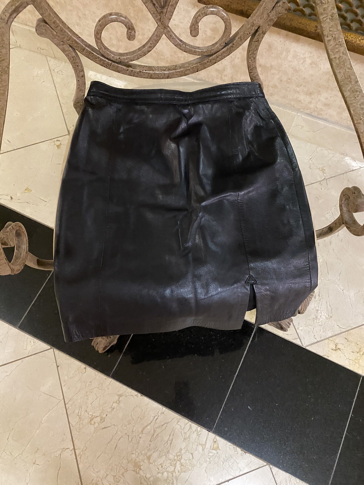 Leather skirt Lass international / Size 40 - Gem
