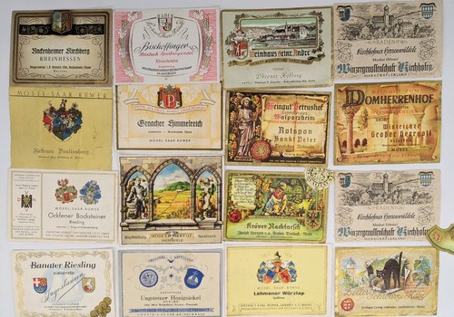 Vintage GERMAN Wine Labels 1950s - 1960 Lot1 | eBay
