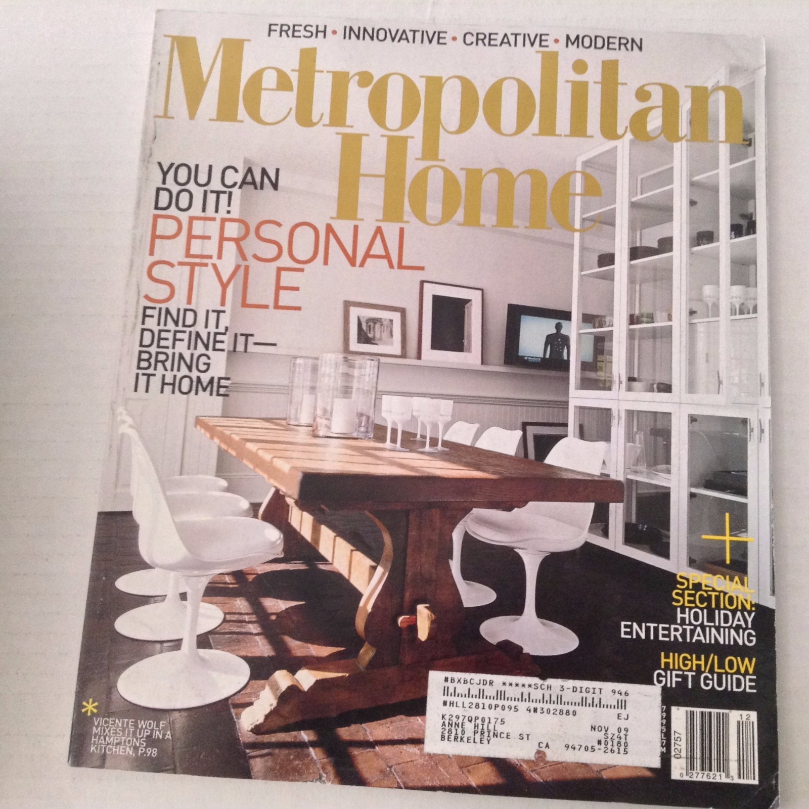 Metropolitan Home Magazine Vicente Wolf Hamptons December 2007 ...
