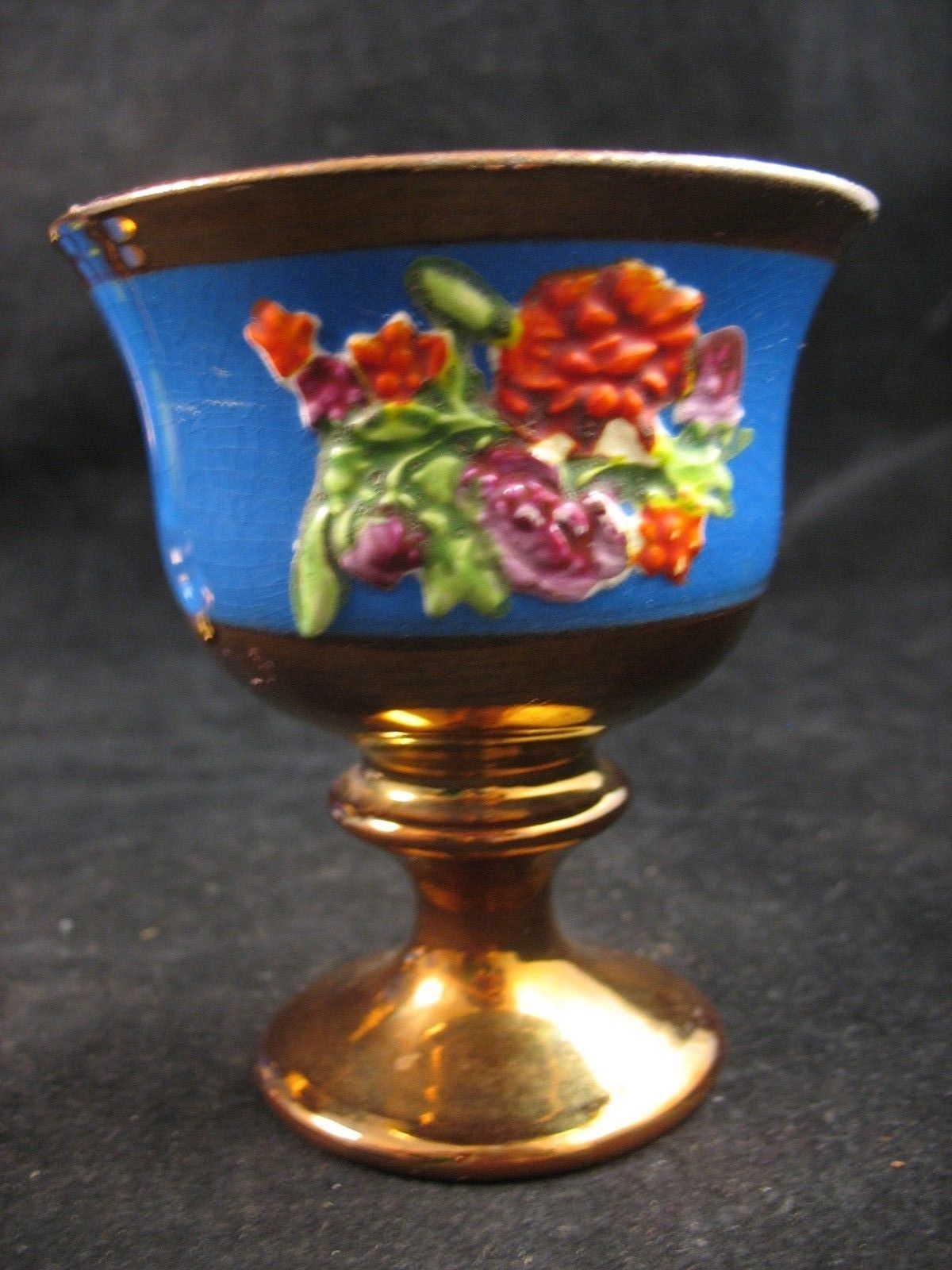 Antique 19th c, English Pottery Copper Luster Goblet Wine Glass ...