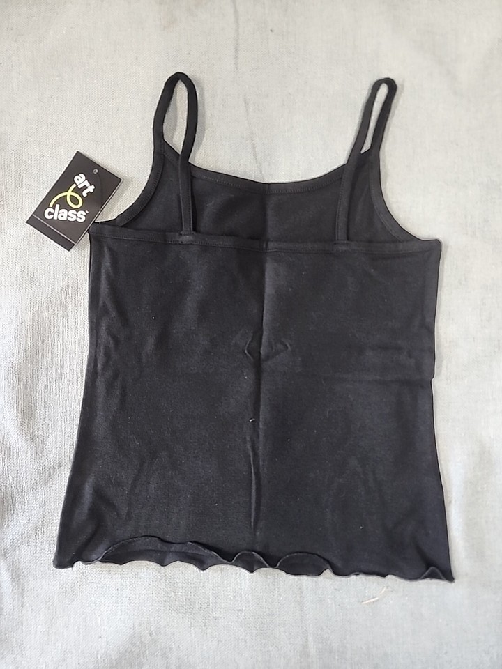 Art Class Girls Ebony Tank Top With Ruffled Edge Bottom Size M 7/8 | eBay