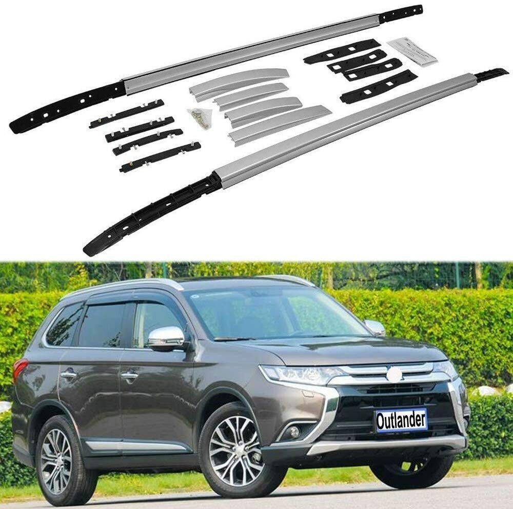 2Pc Aluminum Rail Rack Cross Bar Crossbar Fit for Mitsubishi Outlander ...