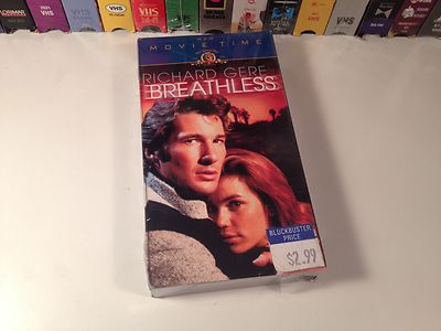 Breathless New Sealed Crime Romance Drama VHS 1983 Richard Gere Valerie ...