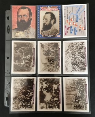 Stonewall Jackson's Valley Campaign Collector Cards 9 diff, in sheet ...