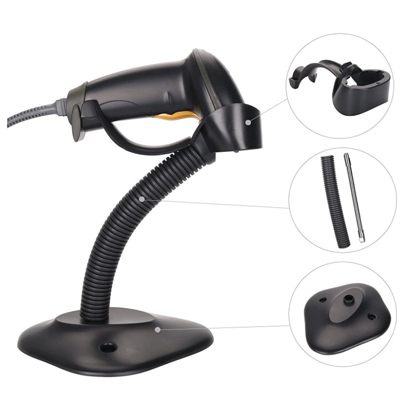 Goose Neck Hands Free Barcode Scanner Stand for Motorola Symbol LS2208 ...