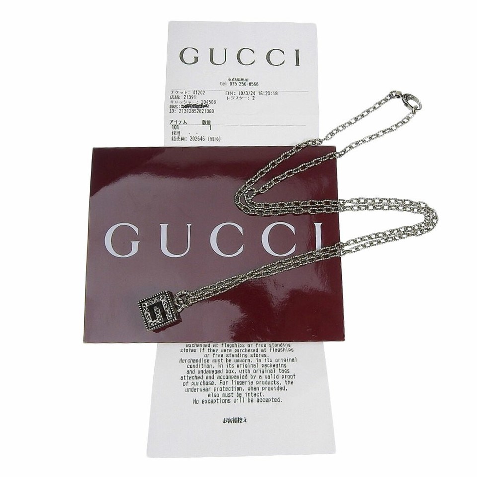 With Certificate GUCCI Square G Necklace G Cube Necklace | eBay