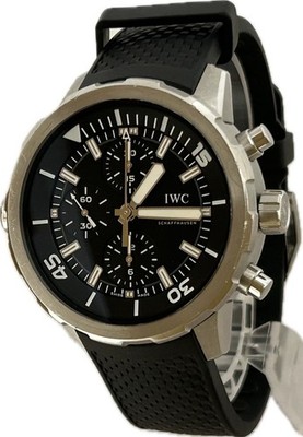 IWC Aquatimer Chronograph IW376803 Black Automatic Mens Watch Excellent ...