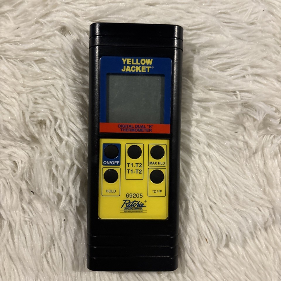 Ritchie Yellow Jacket 69205 Differential Digital Thermometer w/ Straps ...