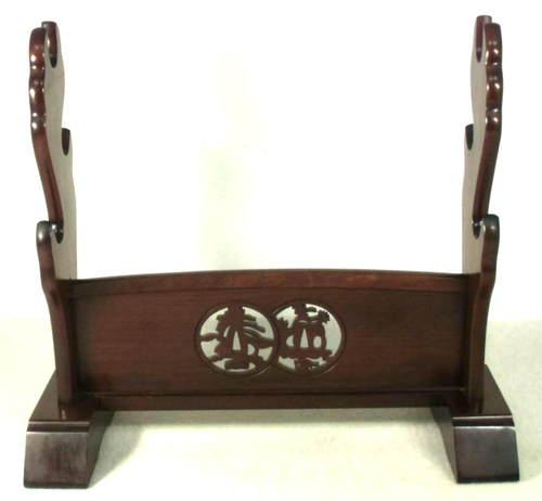 KATANA-KAKE Japanese Wooden Sword Stand Rack 3 Hooks Samurai Katana ...