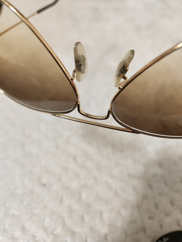 Rare Ray-Ban 55014 Aviator Sunglasses Gold Frame Polarized Lenses | eBay