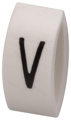Tie On Cable Marker, V, Black/White, Pack of 100 - MP015615 | eBay UK