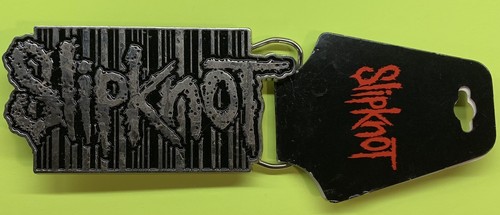 SLIPKNOT LOGO HEAVY METAL BELT BUCKLE FANTASTIC SHAPE WITH TAG! UNWORN ...