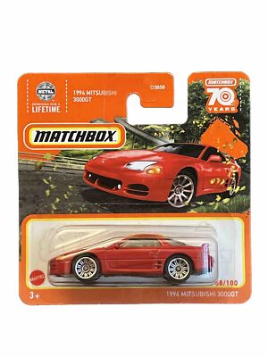Matchbox 1994 Mitsubishi 3000GT 68/100 (red) Short Card Mattel Ages 3 ...