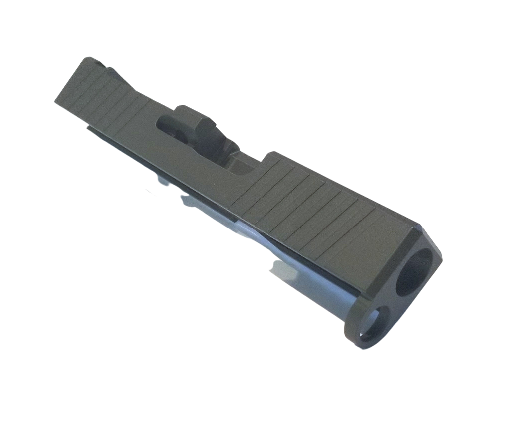 For Glock 43 43X Custom Coated Slide with RMSc Cut Out Cerakote TiN ...